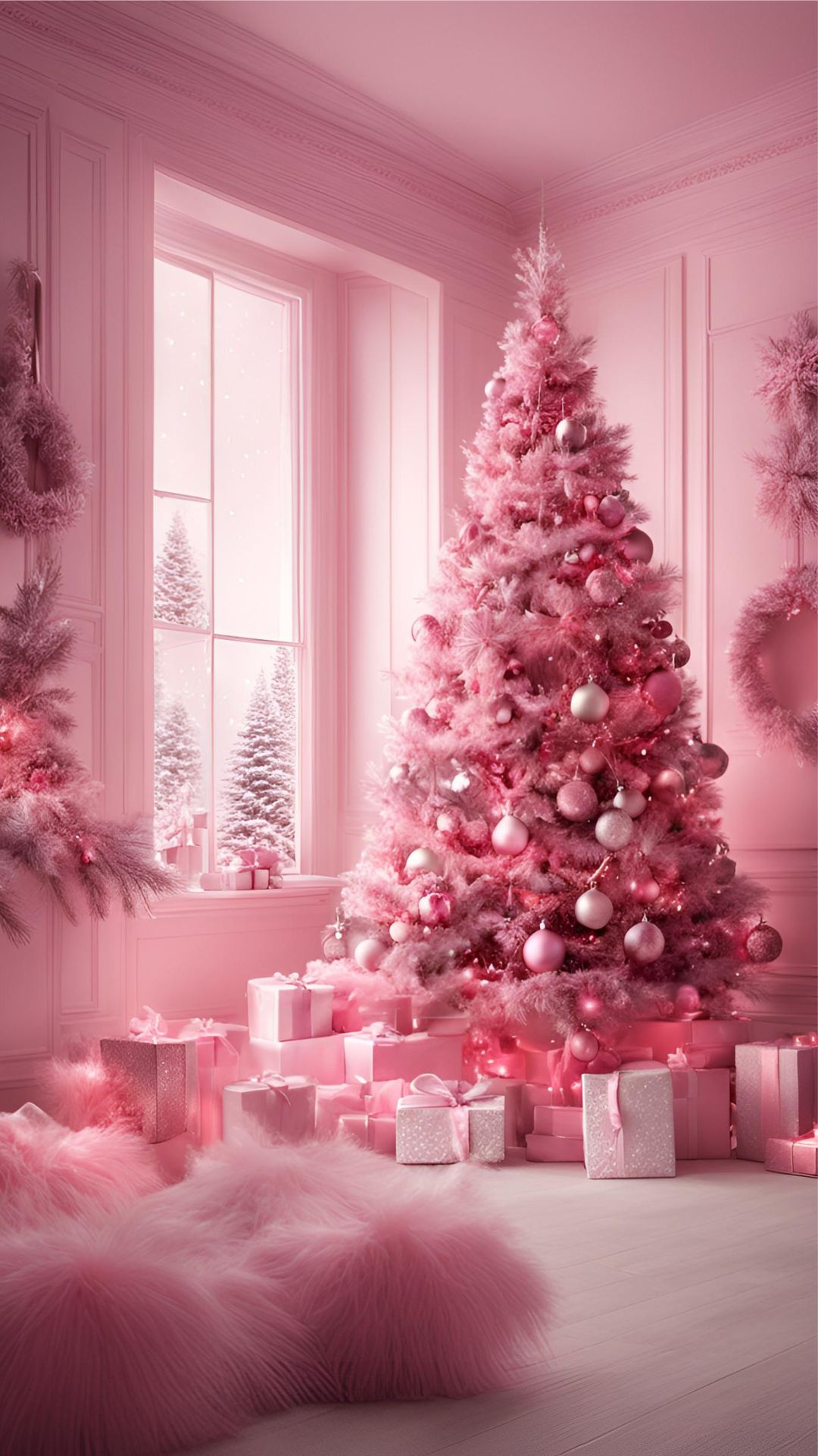 30+ Adorable Pink Christmas Wallpapers for Your Phone (Free to Download ...